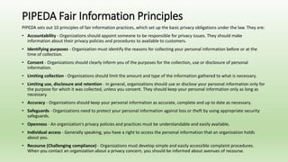 Personal Information Protection and Electronic Documents Act (PIPEDA ...