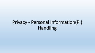 Personal Information Protection and Electronic Documents Act (PIPEDA ...