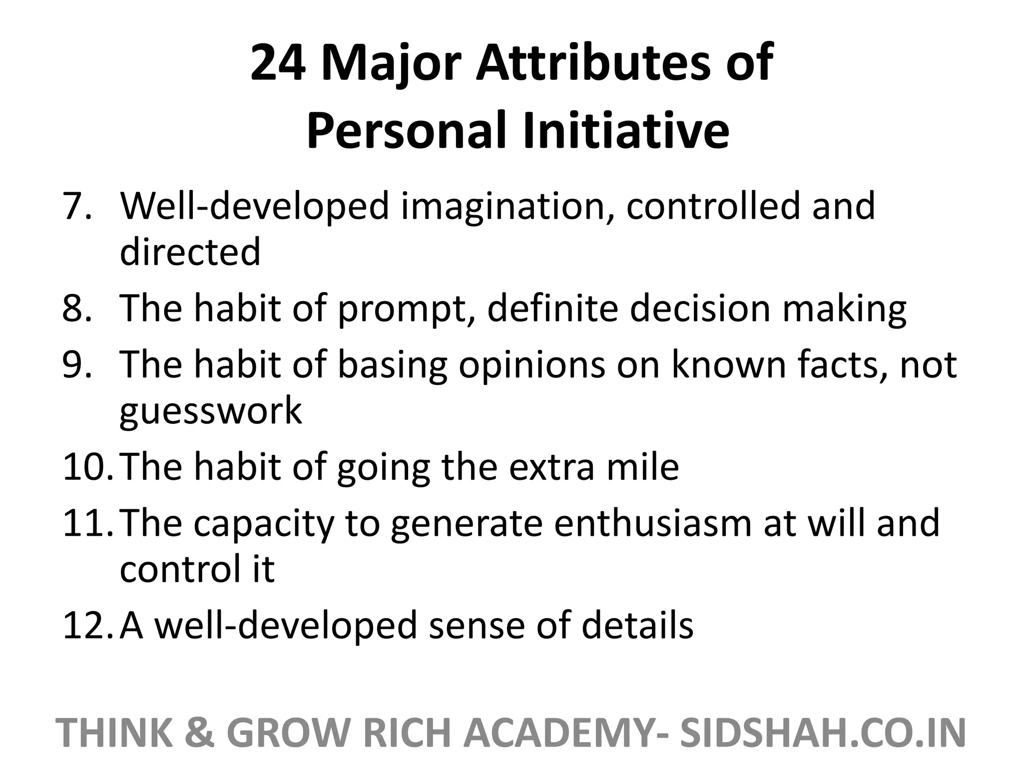Personal Initiative- Principle of Success | PPTX