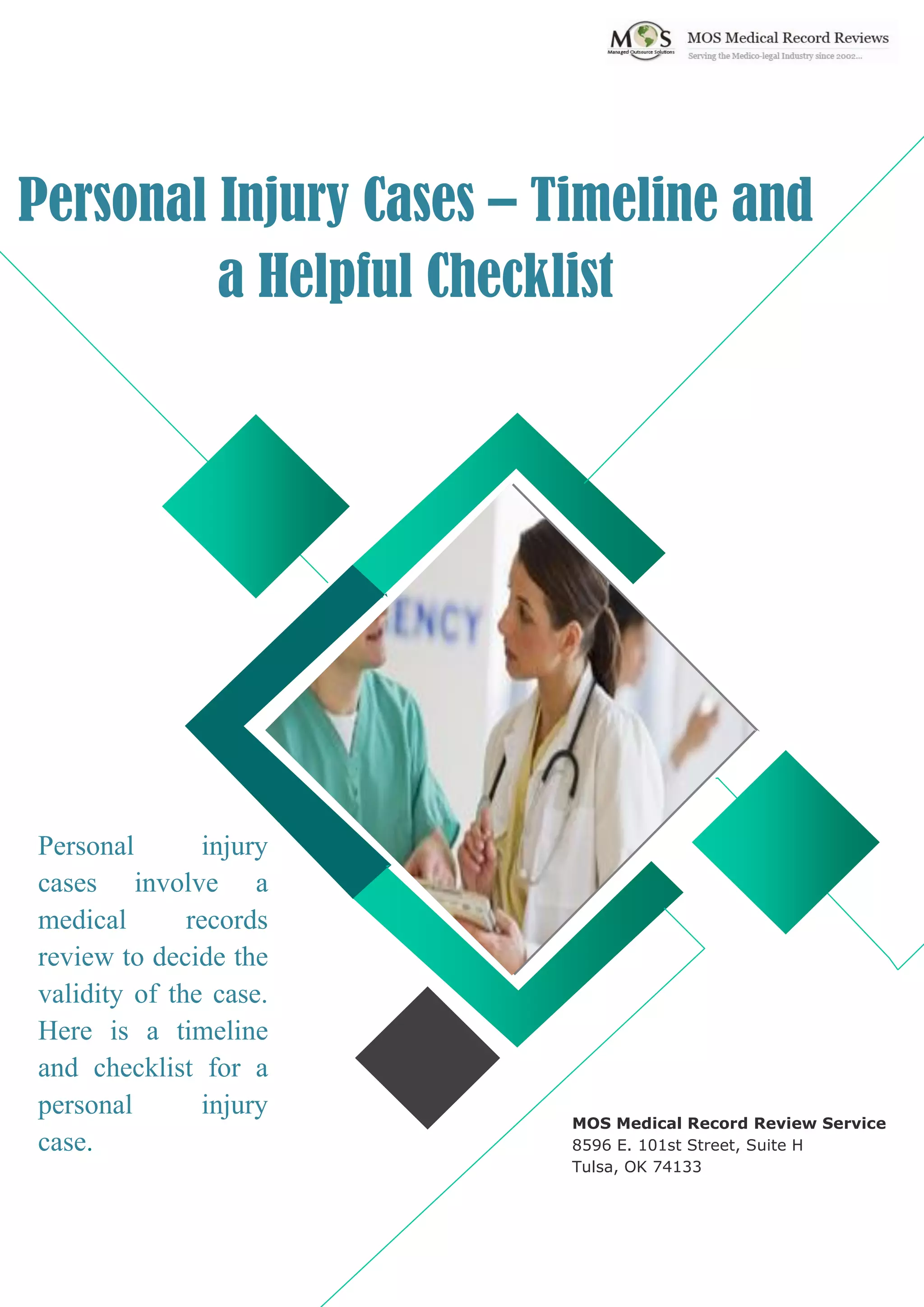 Personal injury cases – timeline and a helpful checklist | PDF ...
