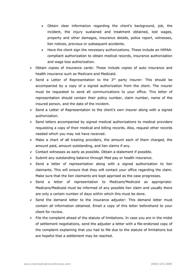 Personal injury cases – timeline and a helpful checklist | PDF ...