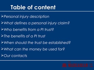 Personal injury trusts | PPT