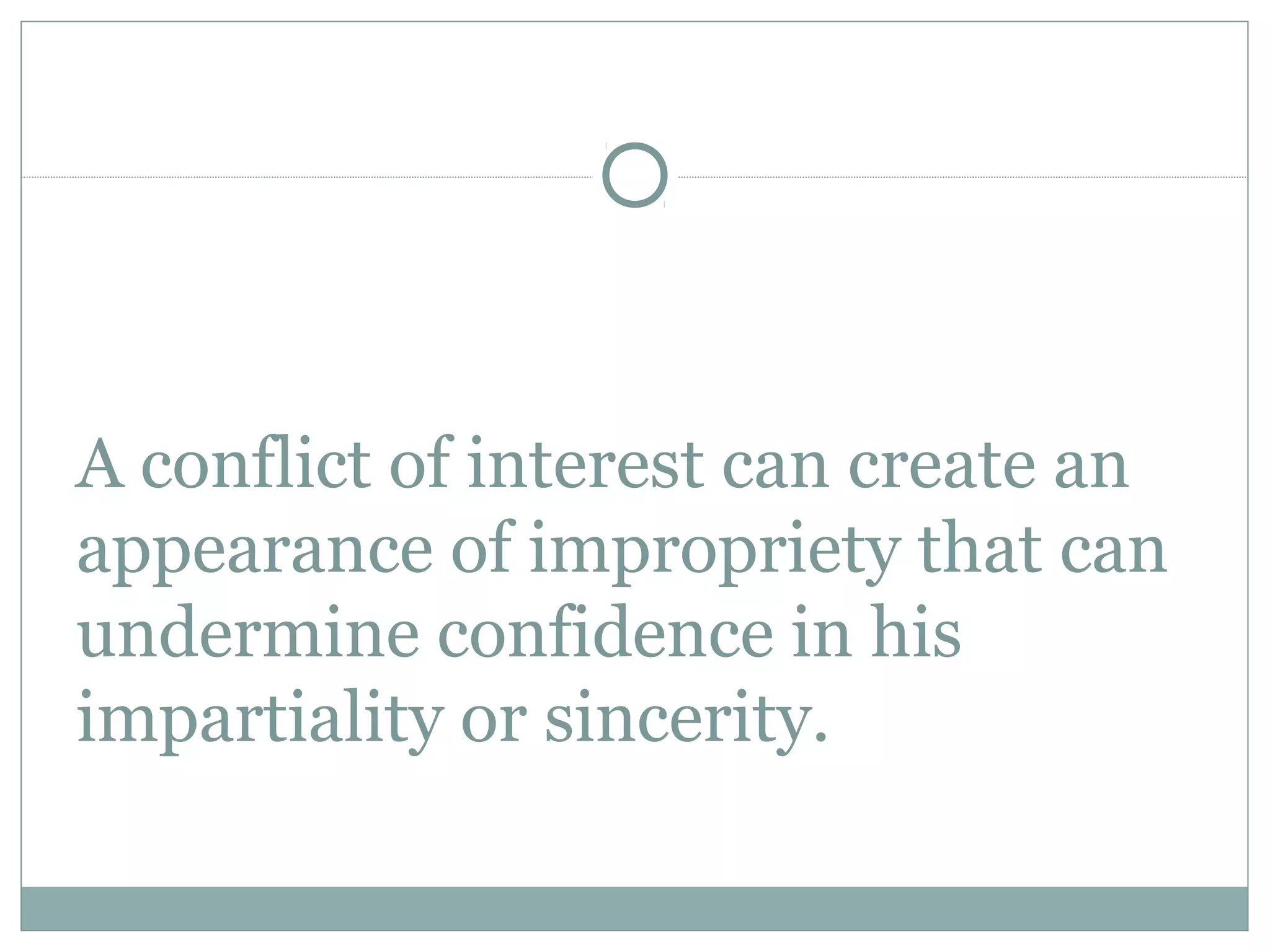 Personal Interest and Conflict of Interest | PPT