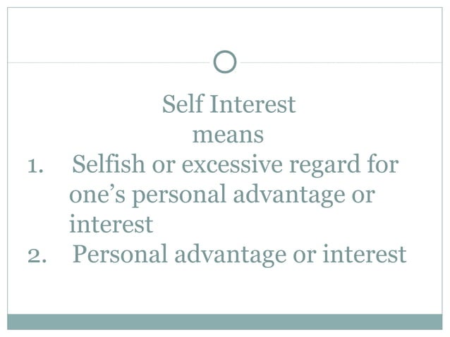 Personal Interest and Conflict of Interest | PPT