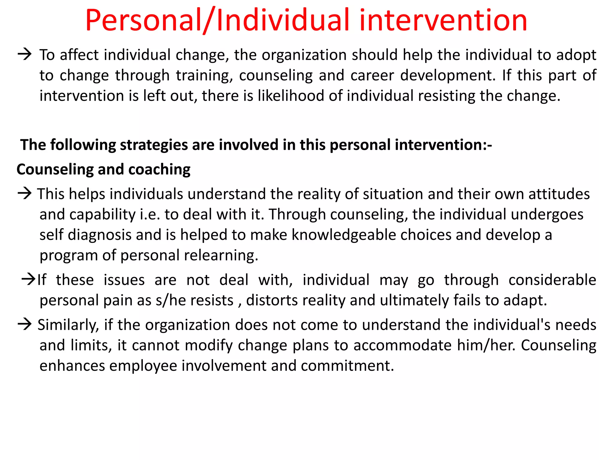 Personal intervention | PPT