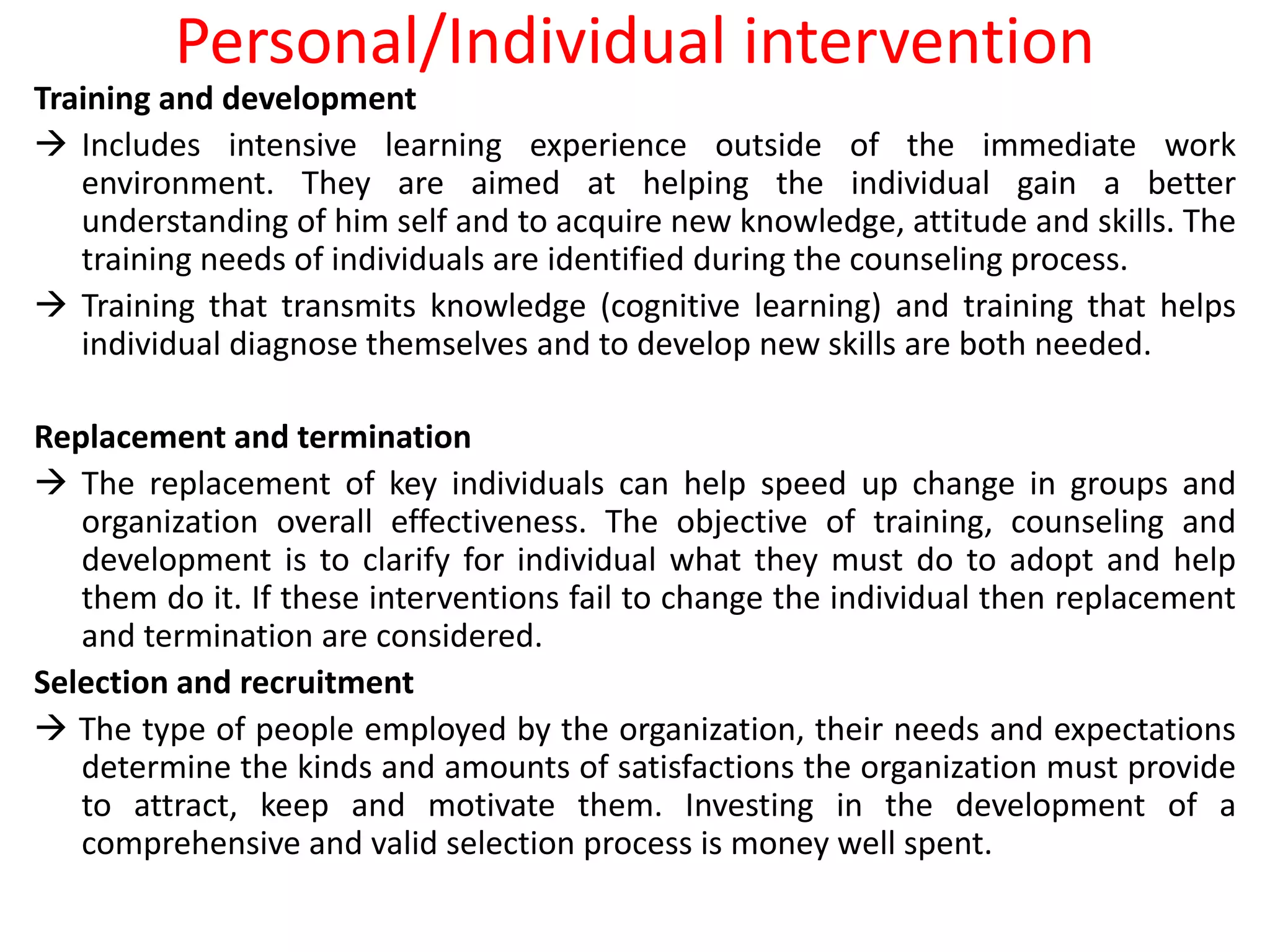 Personal intervention | PPT