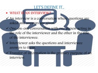 Personal interview skills | PPTX