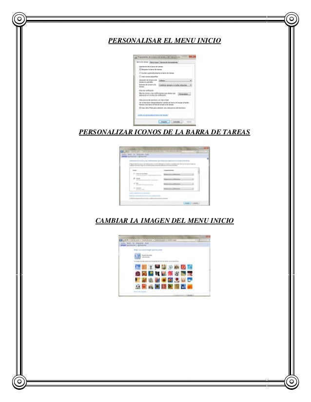 Taller de Informatica: Personalizar Menú Inicio