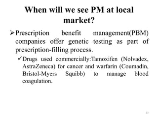 Personalised medicines -pharmacogentics and pharmacogenomics | PPTX
