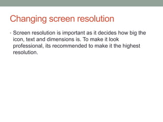 Configuring personal desktop | PPTX