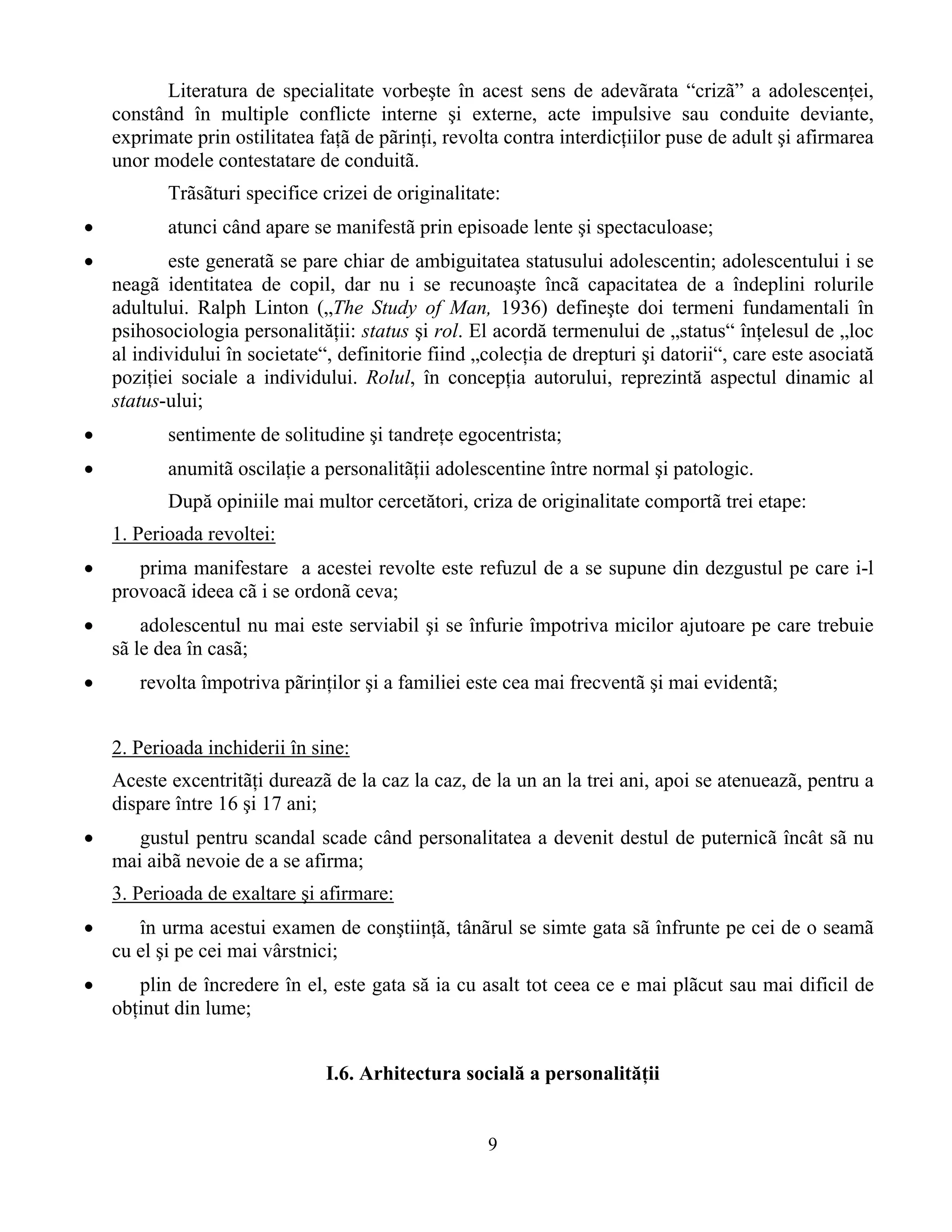 Personalitatea adolescentului | PDF