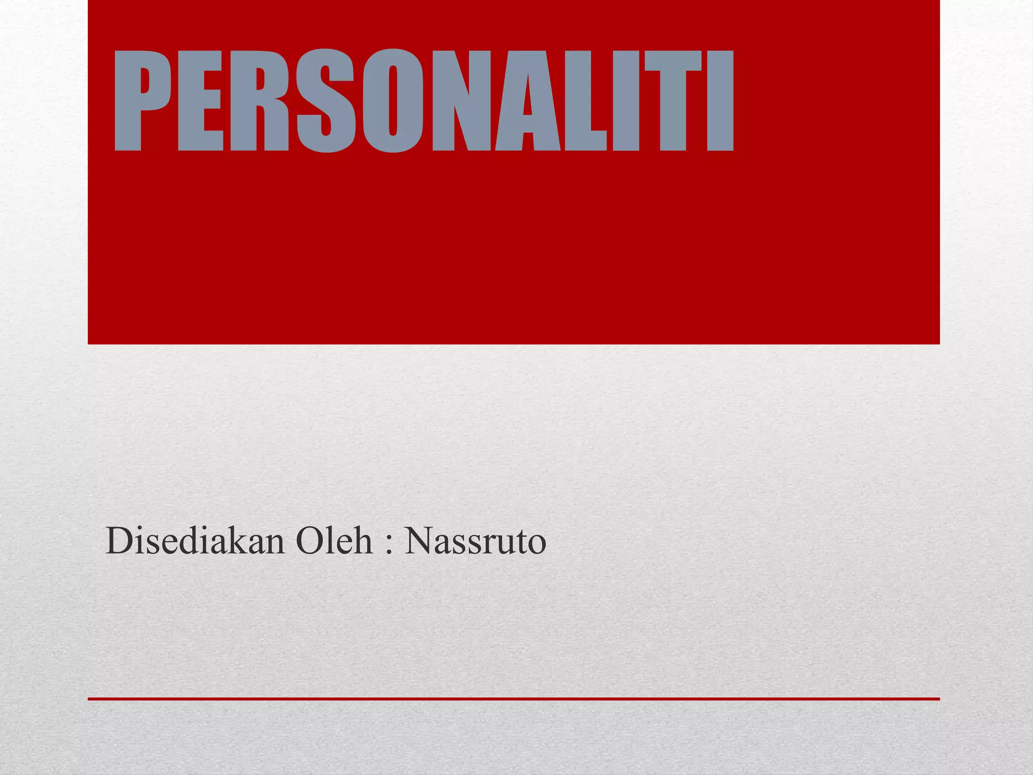 Personaliti | PPT