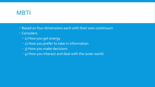 Personalities and MBTI | PPTX | Careers