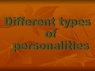 Personalities | PPT
