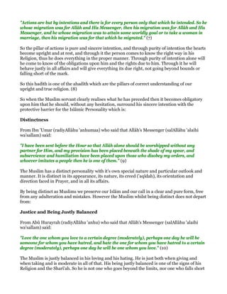 Forty Hadith on the Islamic Personality | PDF