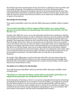 Forty Hadith on the Islamic Personality | PDF