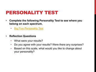 Personality | PPTX