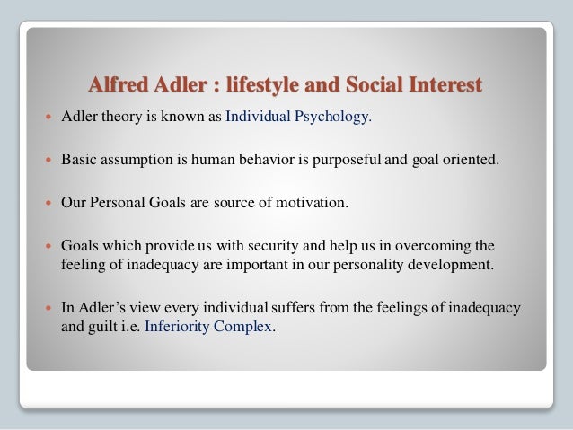 Alfred Adler Personality Theory