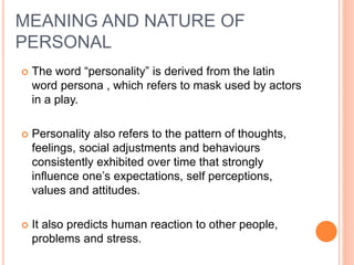 Personality | PPTX