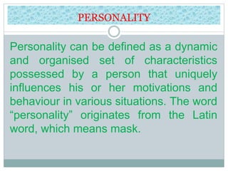 Personality topic | PPTX