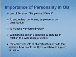 Personality topic | PPTX
