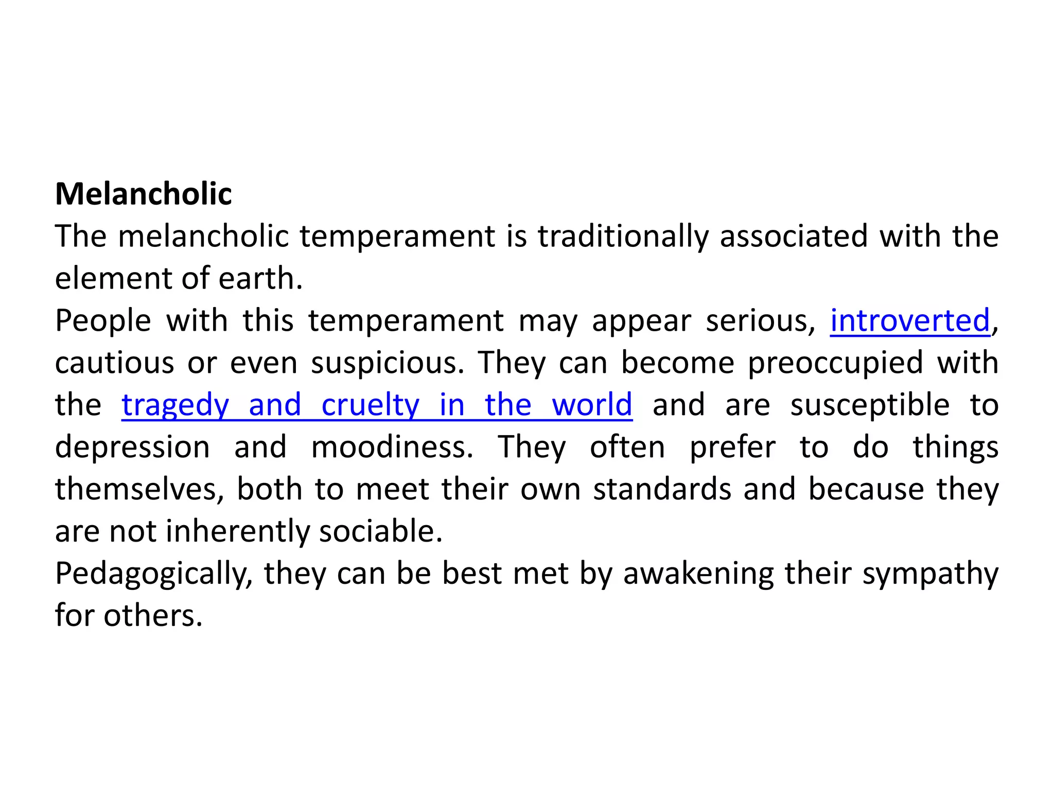Personality - Theory of Four Temperaments | PPTX