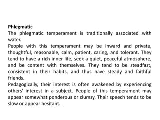 Personality - Theory of Four Temperaments | PPTX