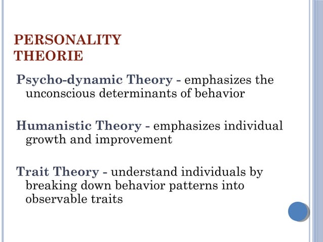 Organizational Behavior : Personality | PPT