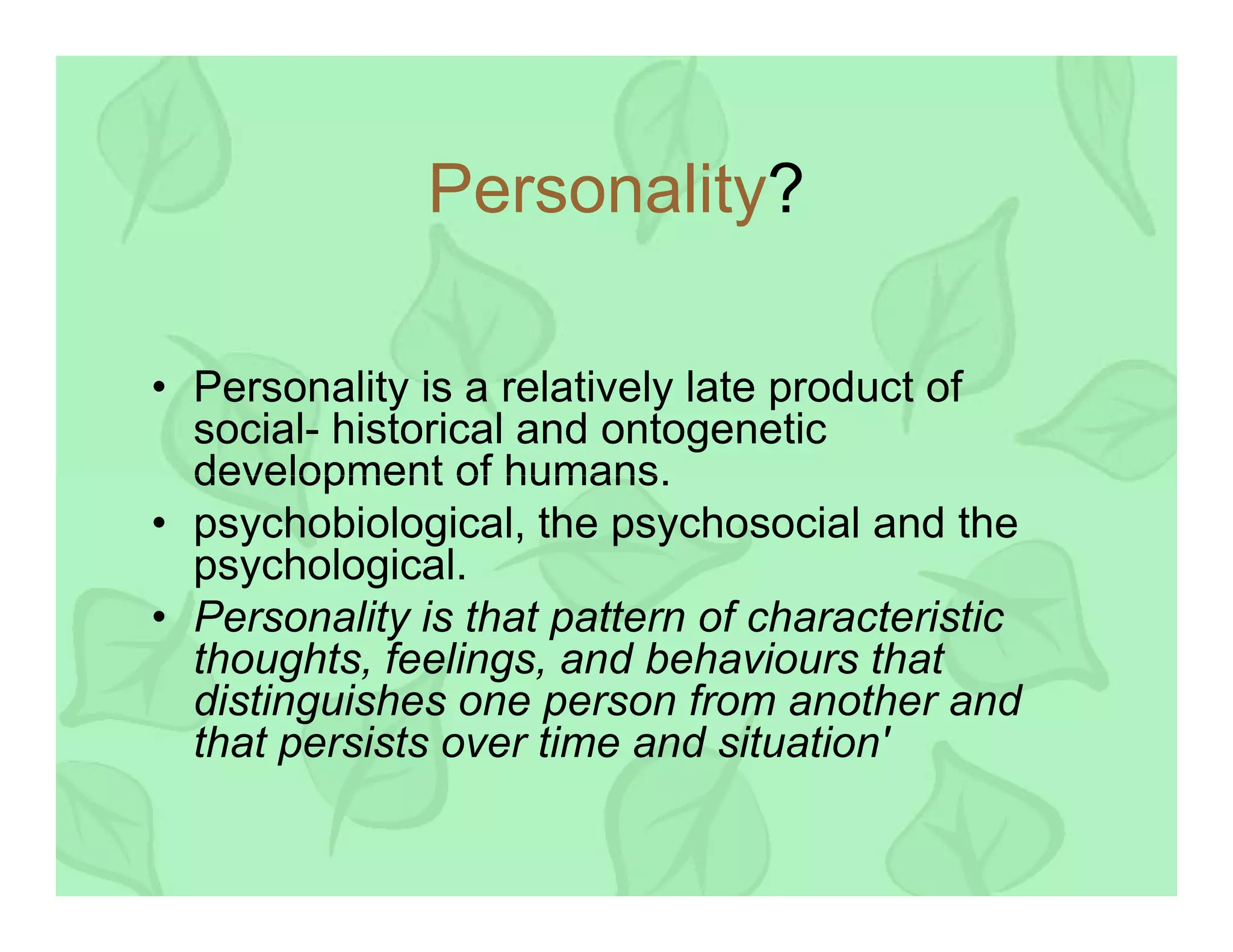 Personality | PPT