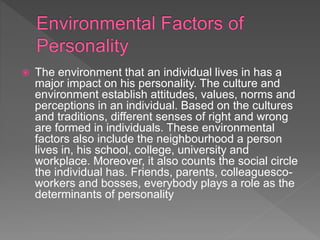 Personality | PPTX | Genetics | Science