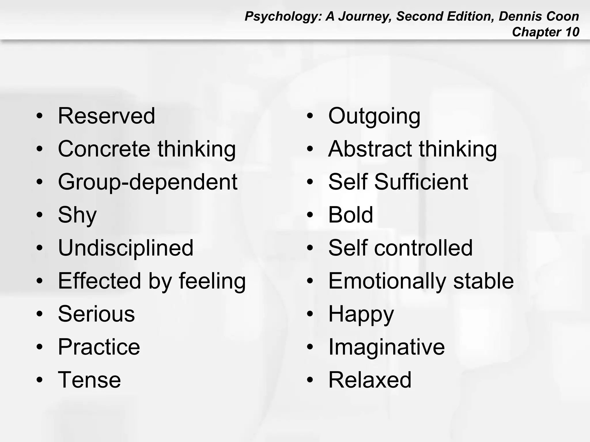 Personality topic for Psychology | PPT