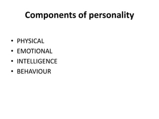 Personality , Intelligence and Social Psychology | PPTX