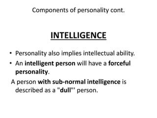 Personality , Intelligence and Social Psychology | PPTX