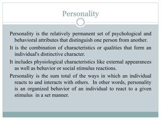 Personality | PPT