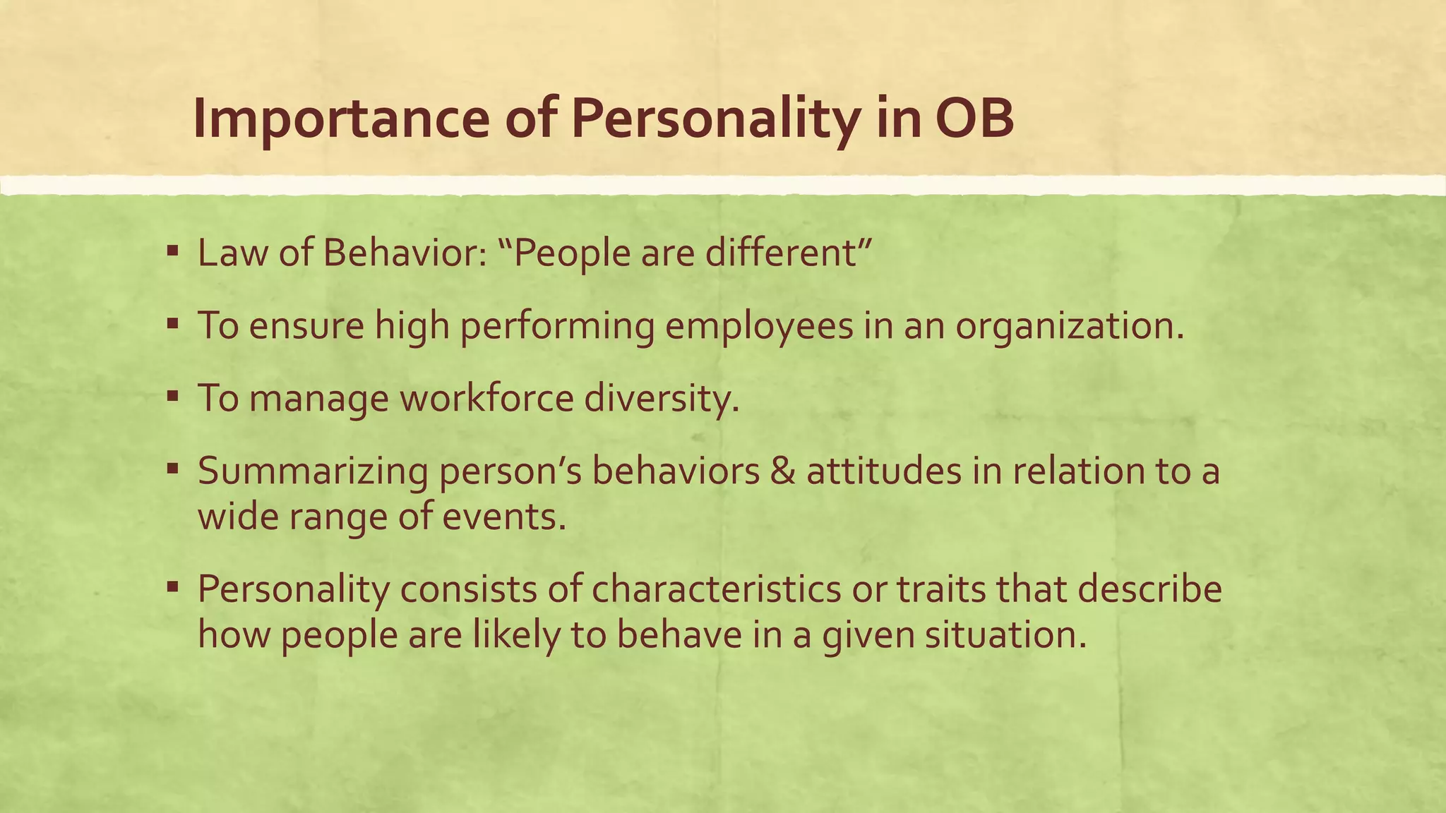 Personality | PPTX
