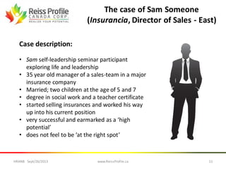 Reiss Motivation Profile - Personality profiling in personal and ...