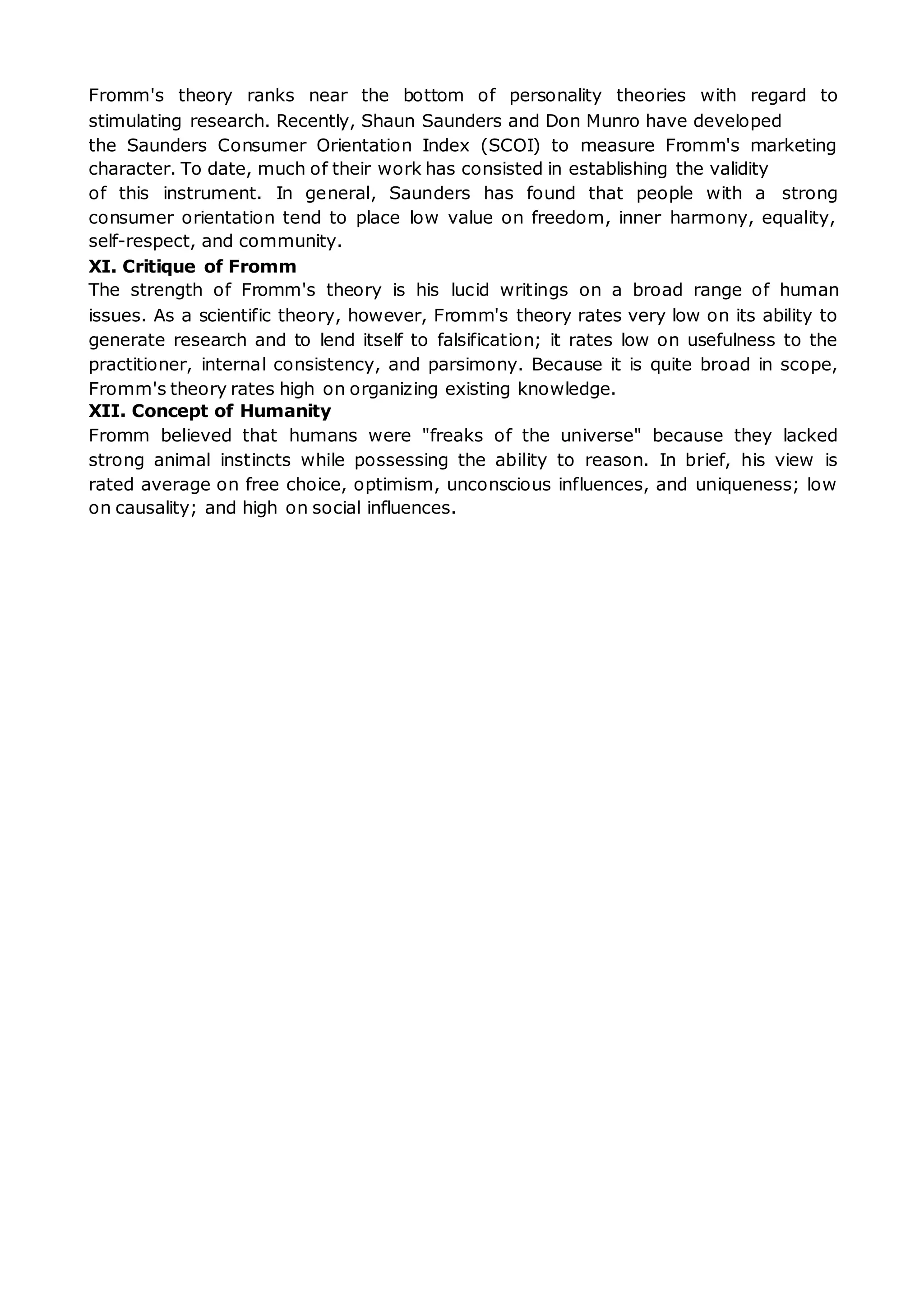 Psychodynamic Theories - Sullivan Interpersonal Theory & Fromm ...