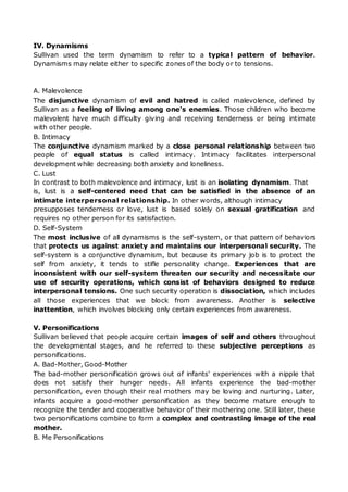 Psychodynamic Theories - Sullivan Interpersonal Theory & Fromm ...