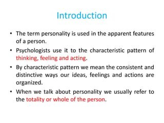 Personality.pptx | Mental Health | Diseases and Conditions