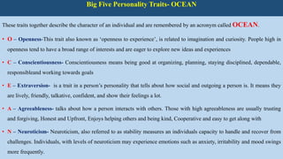 What is Personality, Basics of Personality | PPTX