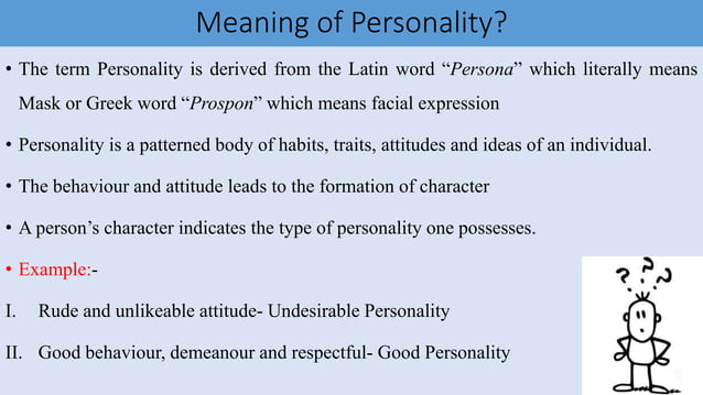 What is Personality, Basics of Personality | PPTX | Mental Health ...