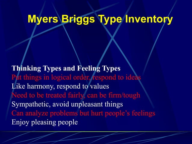 Personality types, myers briggs type inventory | PPT