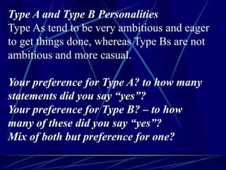 Personality types, myers briggs type inventory | PPT