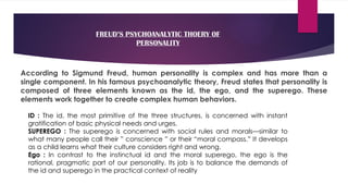 PERSONALITY AND ITS THEORIES ,USES OF PERSONALITY TESTS | PPTX