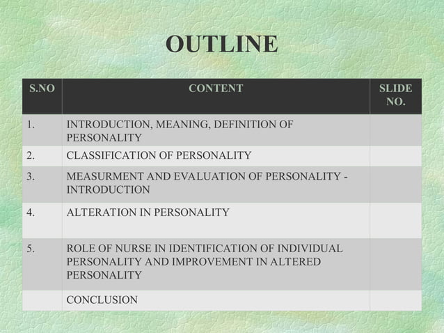 Personality Development, types, strategies ect. | PPT