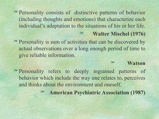 Personality Development, types, strategies ect. | PPT