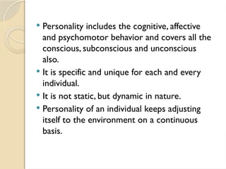 PERSONALITY SlideShare presentation ppt. | PPTX