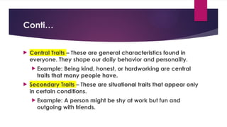 Understanding Personality: Concepts, Types & Theories | PPTX