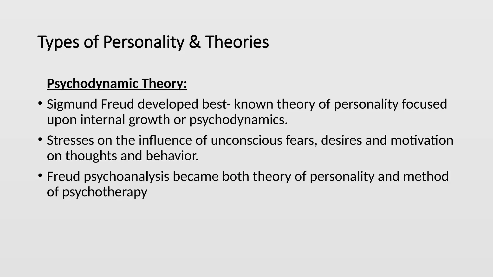 Personality and personality development theories power point ...