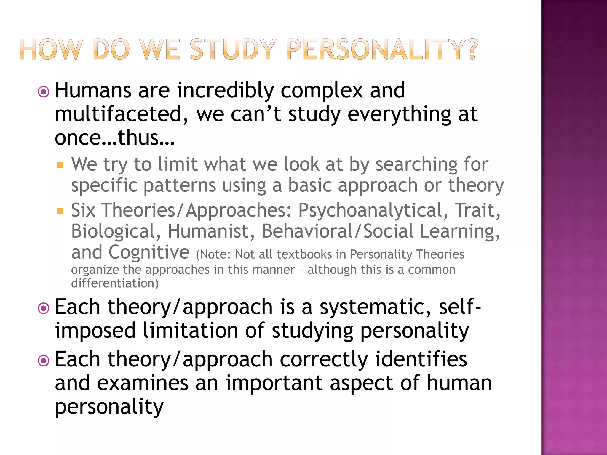 Personality Chapter 1 | PPTX